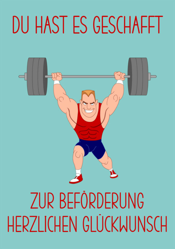 Gruppenkarte zur Beförderung ” Du hast es geschafft – Zur Beförderung herzlichen Glückwunsch ...