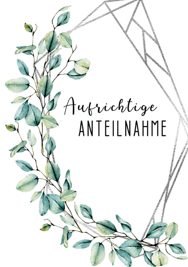 Gruppen-Trauerkarte “Aufrichtige Anteilnahme” – Ocardoo