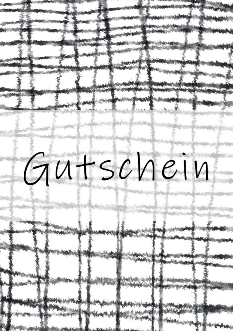 Moderne Gutscheinkarte mit Karomuster in schwarz-weiß – Ocardoo