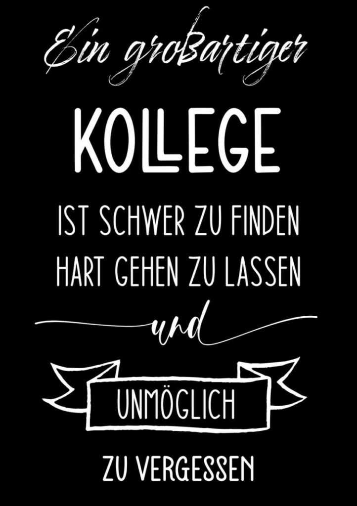 Kollektive Grußkarte Abschied Kollege in schwarz-weiß – Ocardoo