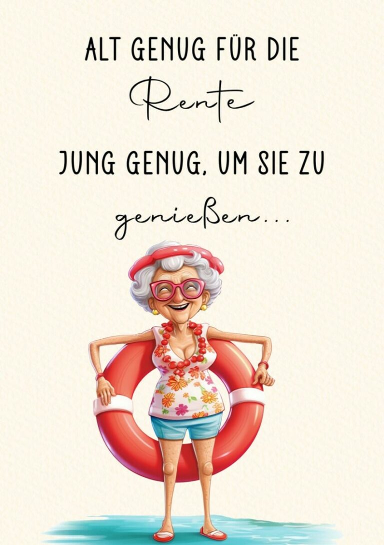 Ruhestand – Gruppengrußkarte „Alt genug für die Rente, jung genug um sie zu genießen“ – Ocardoo